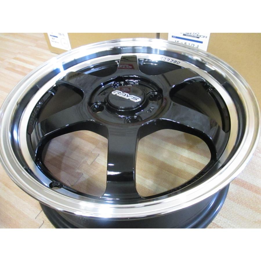 RAYS 即納 新品展示品 4本 鍛造 軽量 ボルクレーシング TE37 KCR KF 15インチ 4H100 5.5J+45 アルトワークス ワゴンR ムーヴ コペン K-CAR ...