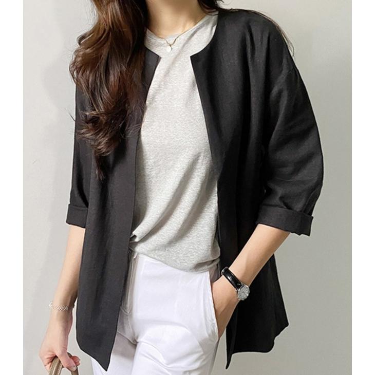 リネン ノーカラー ジャケット レディース 春夏 カジュアル 大きいサイズ 3L 4L 5L 麻 夏 : パーティードレス通販Leap - 通販 - Yahoo!ショッピング