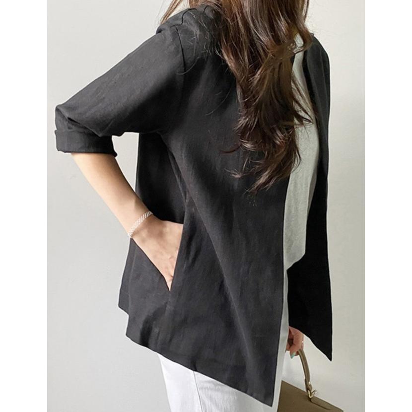 リネン ノーカラー ジャケット レディース 春夏 カジュアル 大きいサイズ 3L 4L 5L 麻 夏 : パーティードレス通販Leap - 通販 - Yahoo!ショッピング