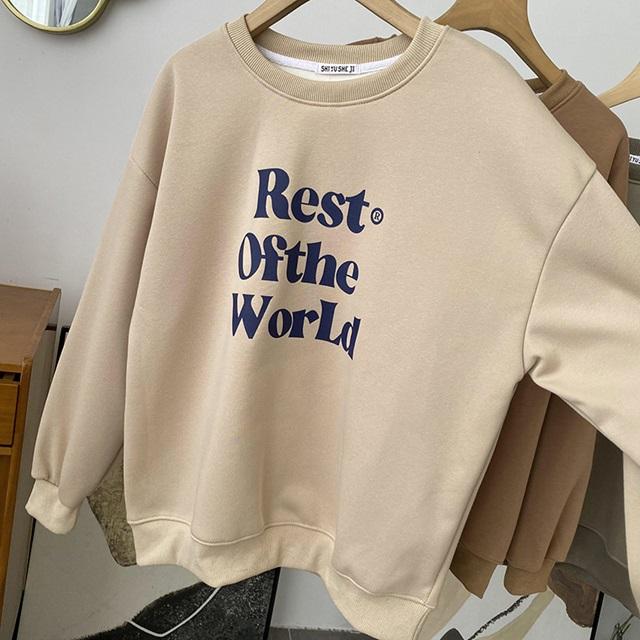 スウェット レディース トレーナー 長袖 裏起毛 秋冬 ロゴ トップス おしゃれ ゆったり : パーティードレス通販Leap - 通販 ...