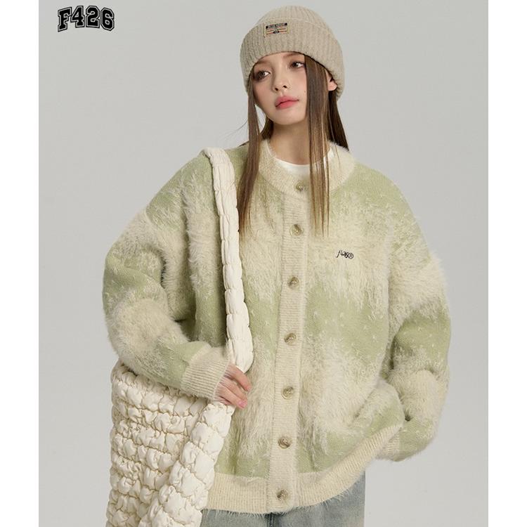 【F426/エフ426】カーディガン ニット セーター レディース 長袖 ゆったり ワンポイント アウター 秋 冬 カジュアル メンズライク オーバーサイズ コーディガン : パーティードレス ...