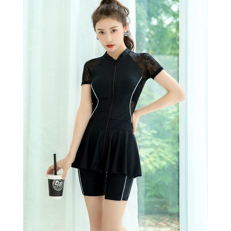 水着 レディース フィットネス水着 セパレート オシャレ フィットネス 大きいサイズ 3L 4L 5L 上下セット 露出控えめ シンプル : パーティードレス通販Leap - 通販 ...