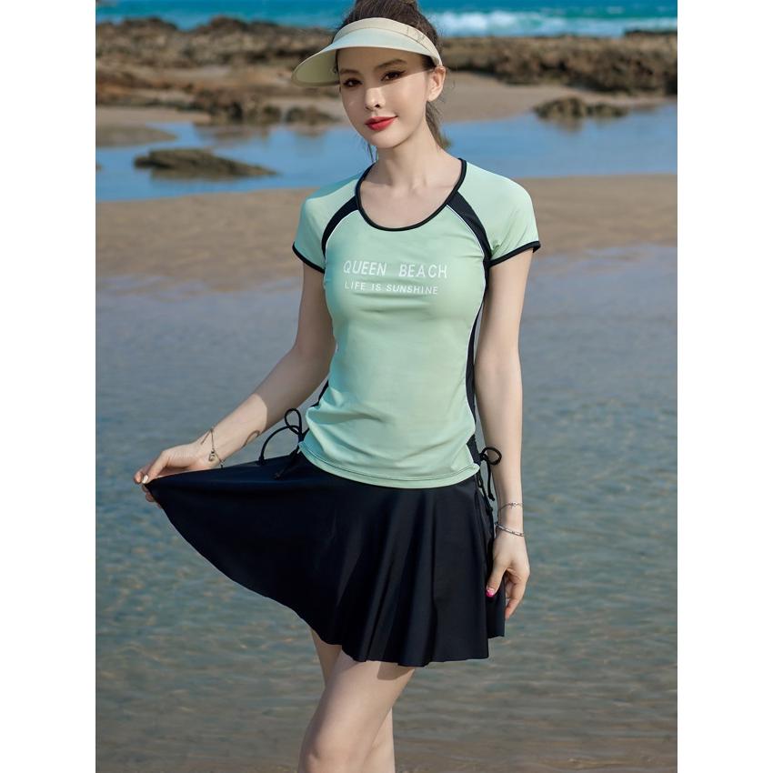 水着 レディース フィットネス水着 レディース セパレート オシャレ フィットネス 水着 レディース 大きいサイズ 3L 4L 上下セット 2点セット 露出控えめ :1824S022:Leap ...