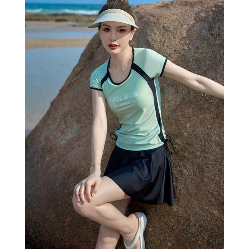 水着 レディース フィットネス水着 レディース セパレート オシャレ フィットネス 水着 レディース 大きいサイズ 3L 4L 上下セット 2点セット 露出控えめ :1824S022:Leap ...