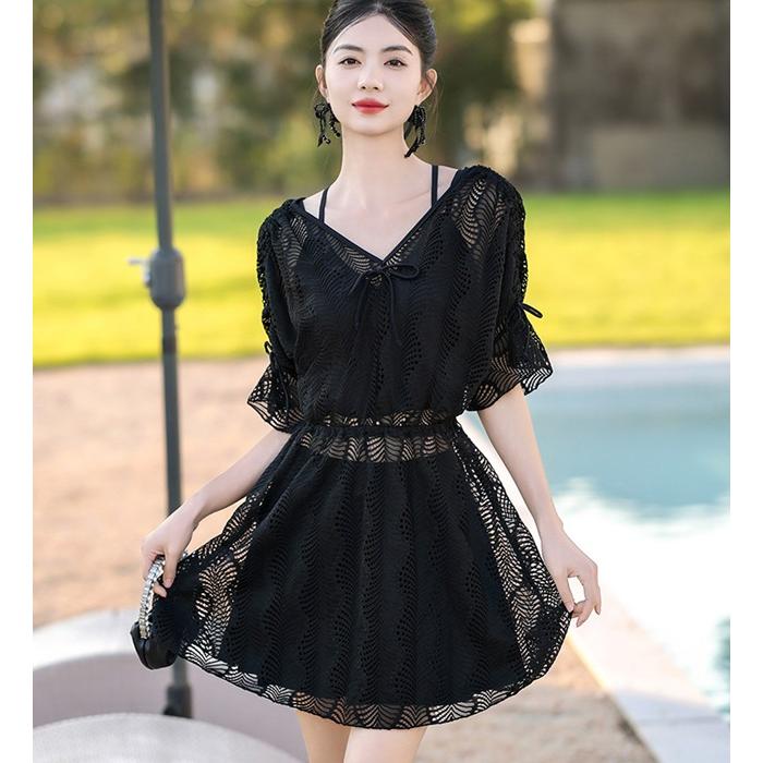 水着 3点セット レディース ビキニ セット 体型カバー かわいい 大きいサイズ 3L 4L 5L キャミソール スカート ワンピース ママ 半袖 露出控えめ : パーティードレス通販Leap ...