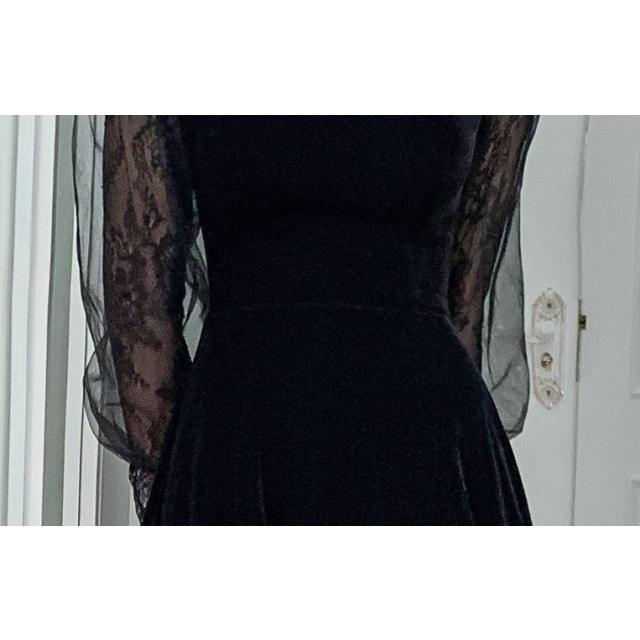 一部即納 パーティードレス 結婚式 お呼ばれドレス 袖あり ロング 長袖