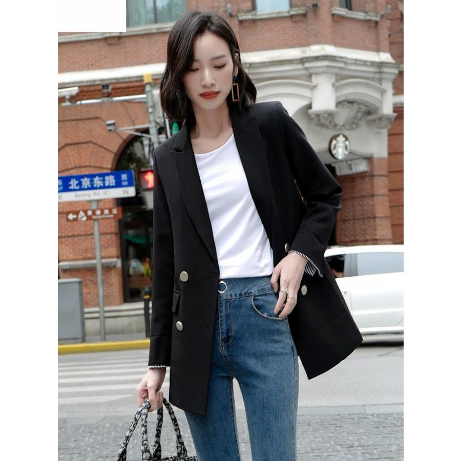 テーラードジャケット レディース ダブルジャケット カジュアル