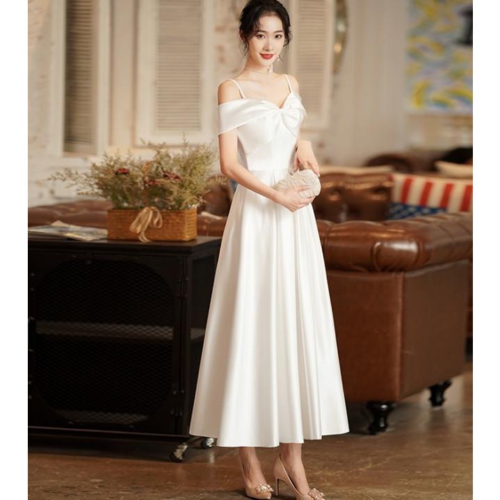ウェディングドレス 二次会 花嫁ドレス オフショルダー ドレス ロング 大きいサイズ 3L 4L 白 ロングドレス Aライン フレア リボン シンプル : パーティードレス通販Leap ...