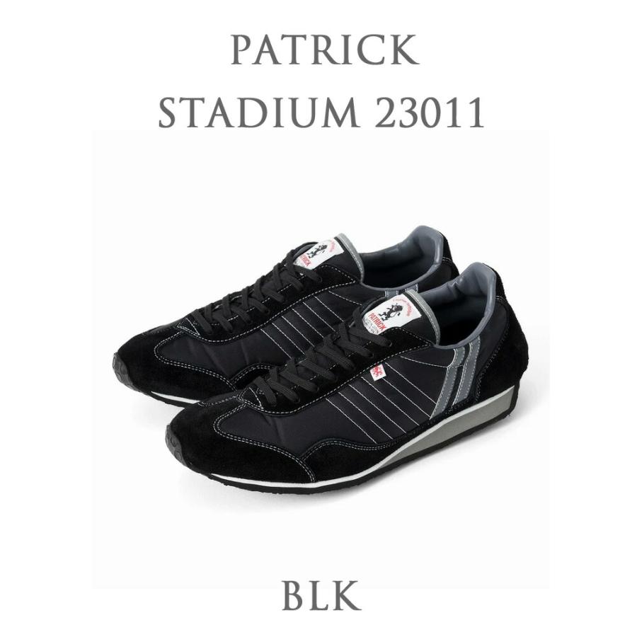 PATRICK 人気定番モデル パトリック STADIUM スタジアム BLK ( ブラック ) 2本ライン 靴 シューズ ユニセックス 23011 クーポン利用不可 正規取扱店 ...