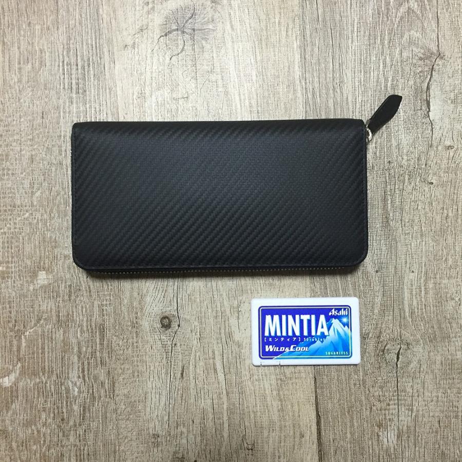 長財布 メンズ レディース ラウンドファスナー ブランド 本革 Gallery+ カーボン財布 カーボンレザー 本革 ラウンドジップ ...