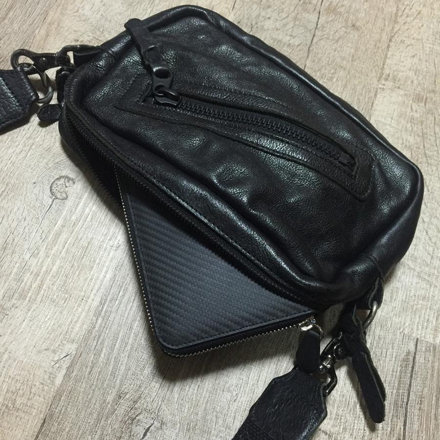 長財布 メンズ レディース ラウンドファスナー ブランド 本革 Gallery+ カーボン財布 カーボンレザー 本革 ラウンドジップ ...