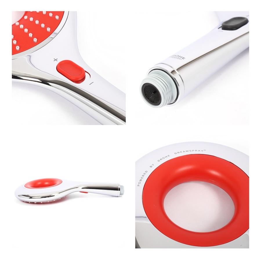 GROHE グローエ Rainshower Icon 150 カラー：RED レインシャワー アイコン 150mm シャワーヘッド ...