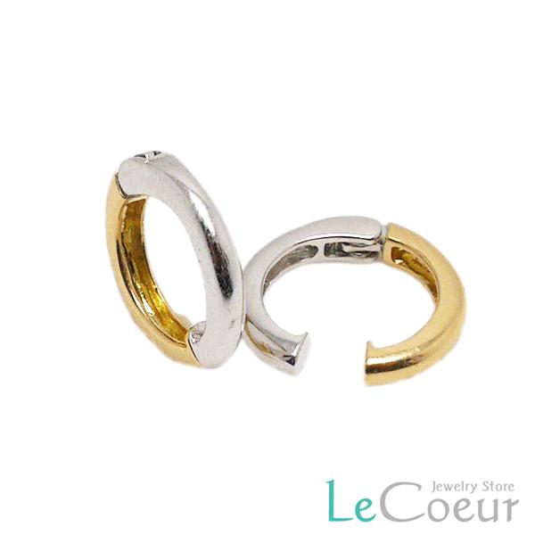 ピアリング K18/K14WG イヤリング リバーシブル :E246035:ル・クール - 通販 - Yahoo!ショッピング
