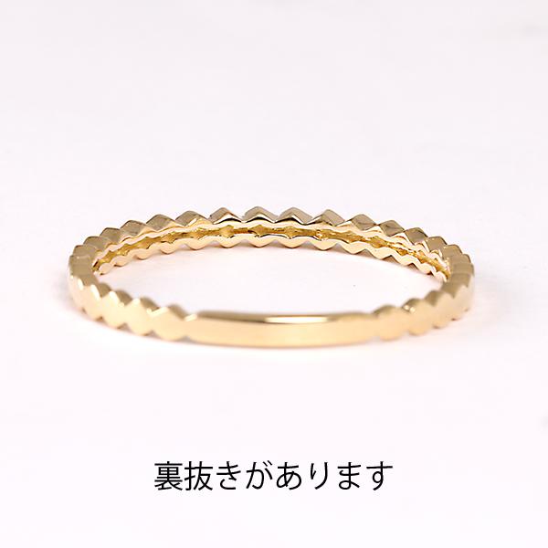 プチハニカムリング 18金YG かわいいファッションリング 18k プチハニカムリング 18金YG かわいいファッションリング 18k