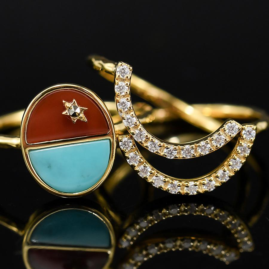 碌山 FATRAS ファトラ 宵の明星 スタック リング 3本組 RP 802R0112-GP : ルコリエYahoo!店 - 通販 ...