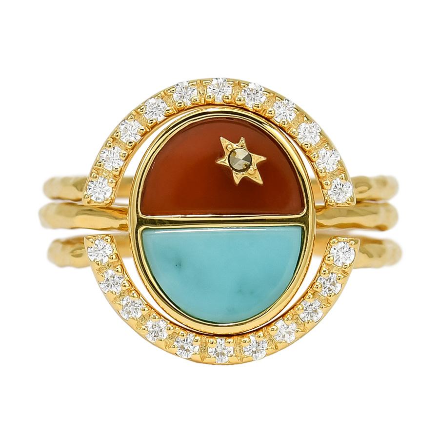 碌山 FATRAS ファトラ 宵の明星 スタック リング 3本組 RP 802R0112-GP : ルコリエYahoo!店 - 通販 ...