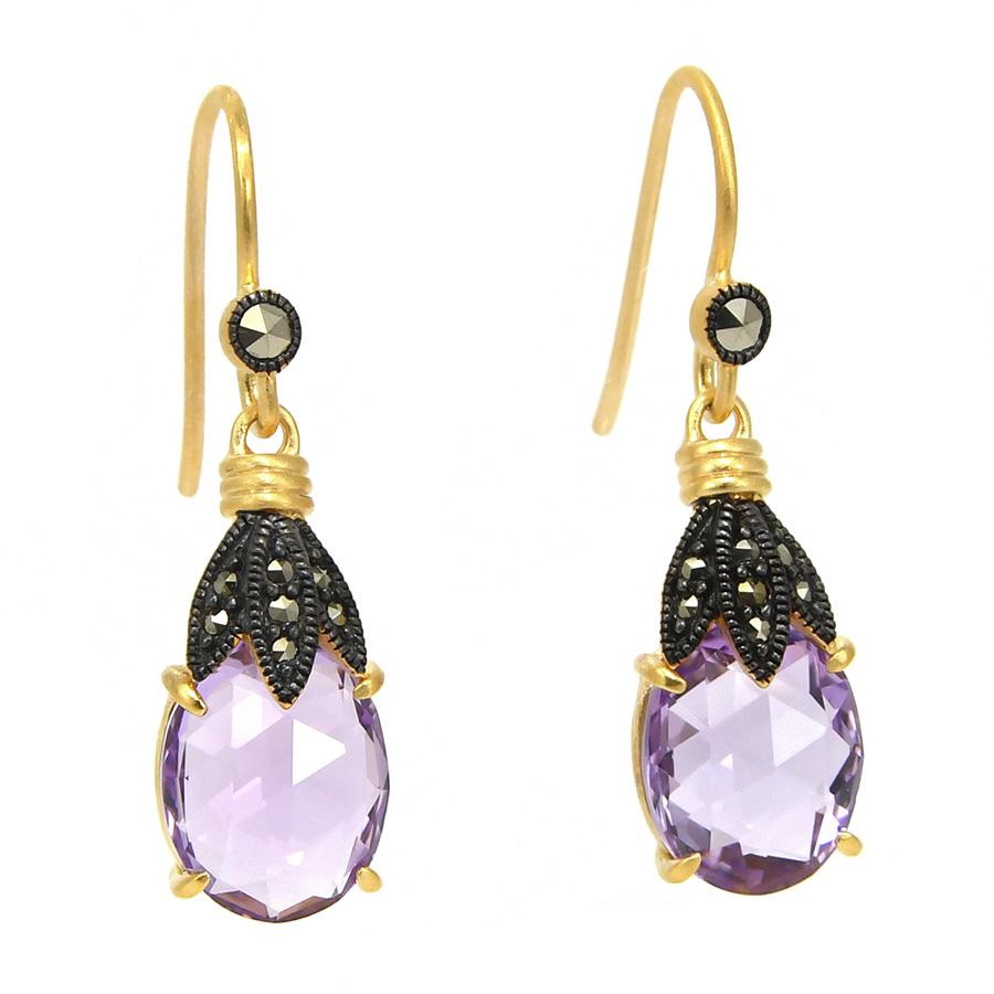 碌山 FATRAS ファトラ botanical ピアス イヤリング ピンクアメジスト RP 802E0072-PAM-GP 802E0046 ...