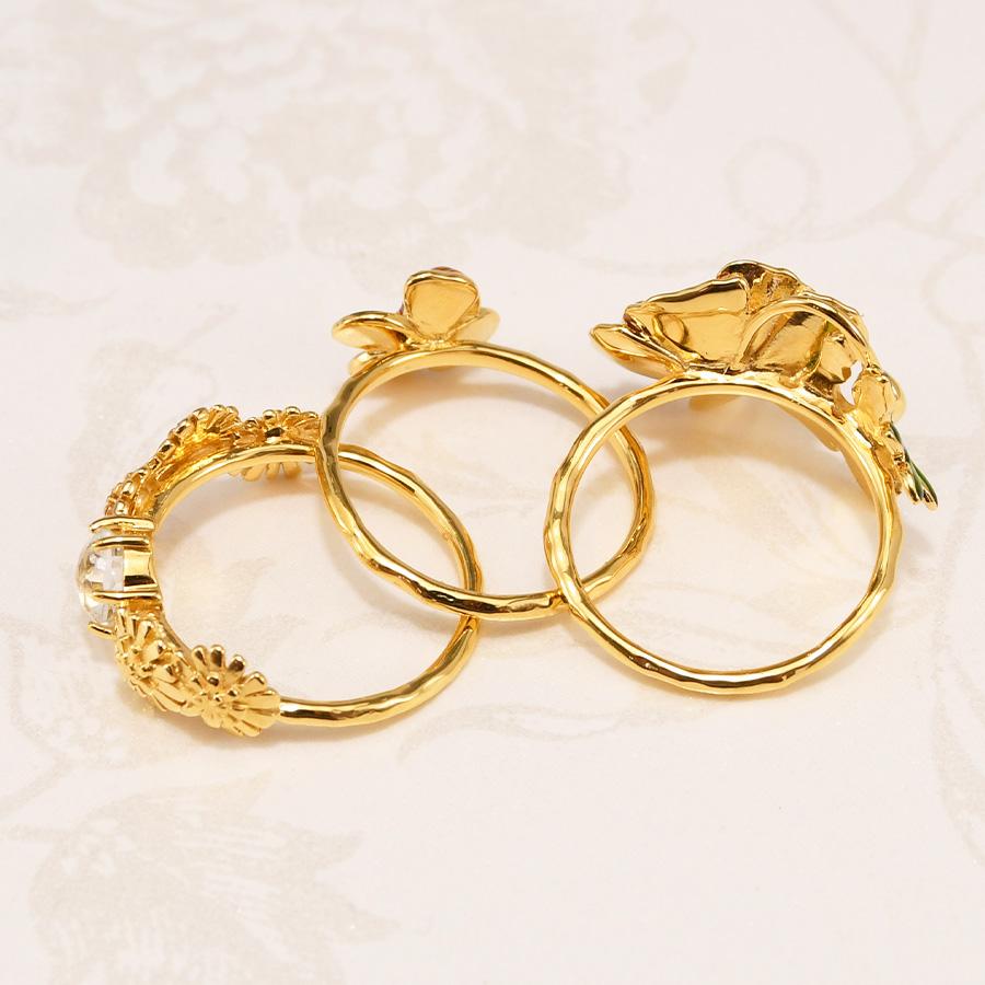 碌山 FATRAS ファトラ Lady Bug スタック リング 3本組 RP 802R0097-GP : ルコリエYahoo!店 - 通販 ...