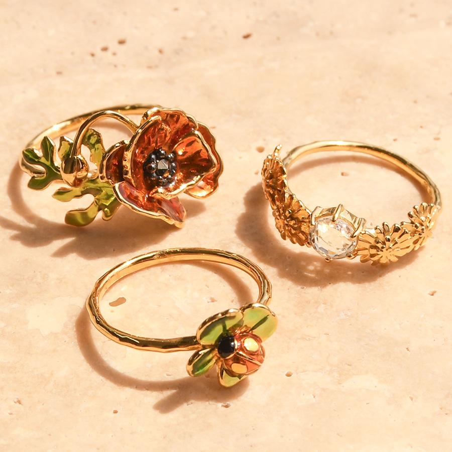 碌山 FATRAS ファトラ Lady Bug スタック リング 3本組 RP 802R0097-GP : ルコリエYahoo!店 - 通販 ...