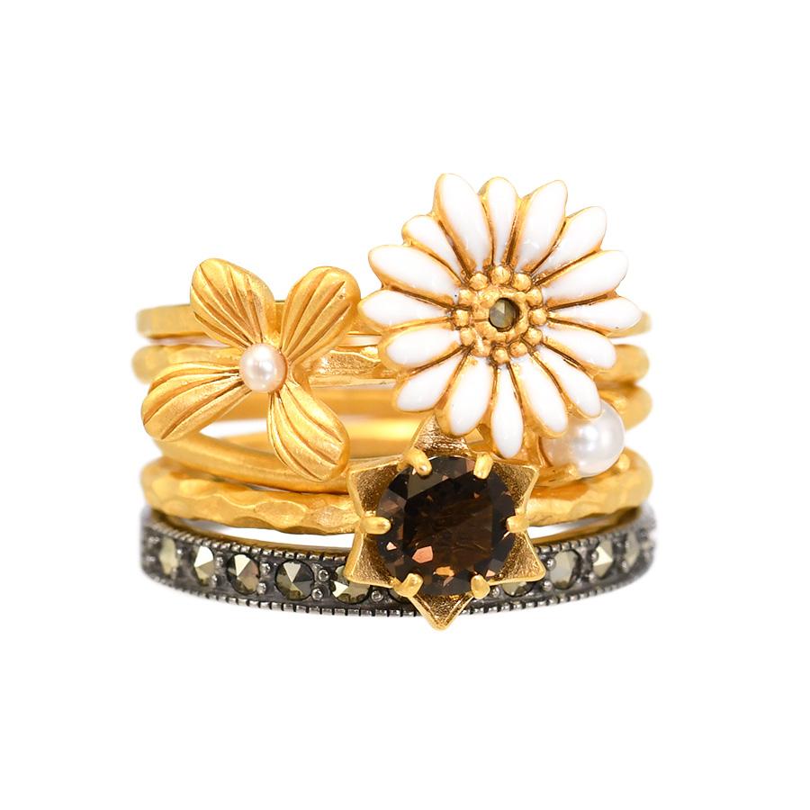 碌山 FATRAS ファトラ 女の子って何で出来てる？ スタックリング 5本組 RP 802R0024-GP : ルコリエYahoo!店 ...