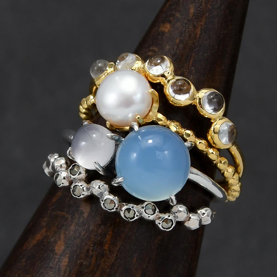 碌山 FATRAS ファトラ Bubbles スタック リング 4本組 RP 802R0068-GP : ルコリエYahoo!店 - 通販 ...