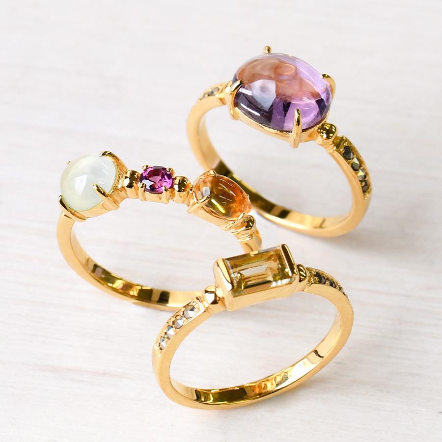 碌山 FATRAS ファトラ Roman スタック リング 3本組 RP 802R0083-GP-TY : ルコリエYahoo!店 - 通販 ...