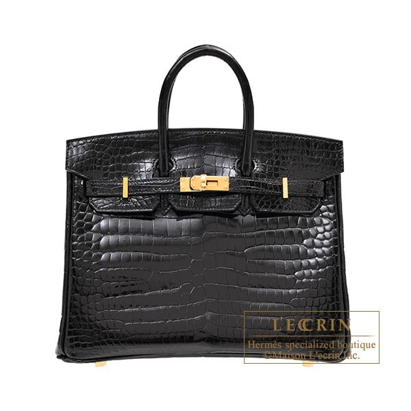 Birkin エルメス バーキン25 ブラック クロコダイル ポロサス ゴールド金具 : エルメス専門店 西麻布レクラン - 通販 - Yahoo!ショッピング