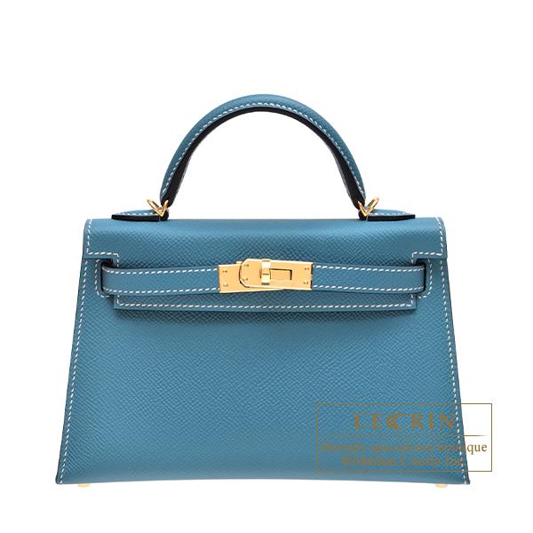 Kelly エルメス ケリーミニ/外縫い ニューブルージーン ヴォーエプソン ゴールド金具 : エルメス専門店 西麻布レクラン - 通販 ...