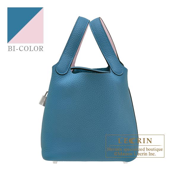 HERMES エルメス ピコタンロックエクラ18/PM ニューブルージーン/ モーヴペール トリヨンクレマンス/ スイフト シルバー金具 ...