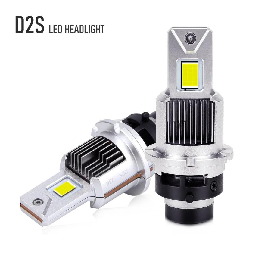 エルグランド LED ヘッドライト E52系 (H22.8-) 純正HID→LED化 LEDヘッドランプ 6000K 12000LM カンデラ値17000cd ポン付 空冷ファン搭載 2個 ...