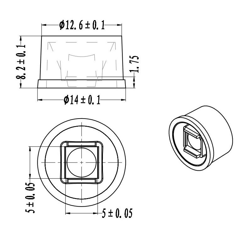 CREE XML2 ハイパワーLED用 集光レンズ 30度 レンズ、ホルダー 一体型コンパクトタイプ LED電球、LED蛍光灯、LED ...