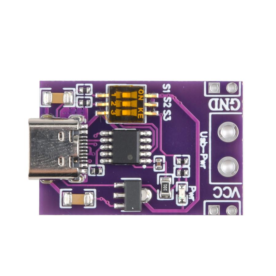 USB PD トリガーデバイス USB-C 電源取り出しボード 5V 9V 12V 15V 20V 5A 100W対応 大電流 eMarker搭載 Power Delivery : LED ...