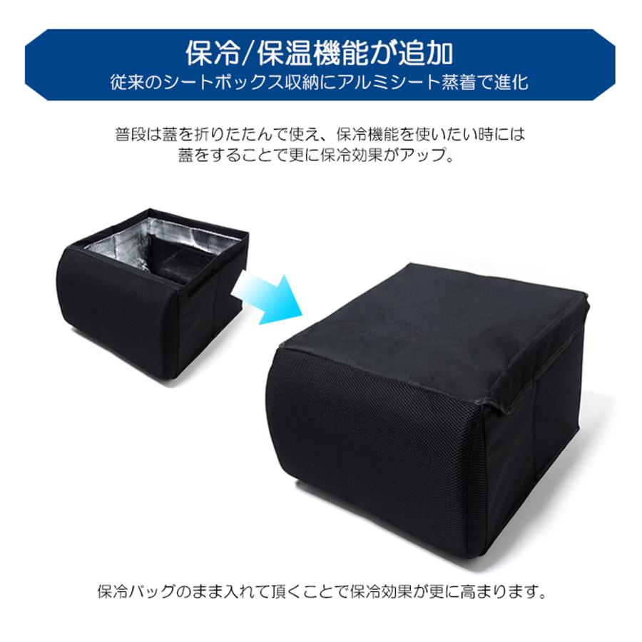 120系 前期/後期 ラクティス 保冷 保温 シートボックス クーラーバッグ 車内収納 折りたたみクッション ストッパー付き ...