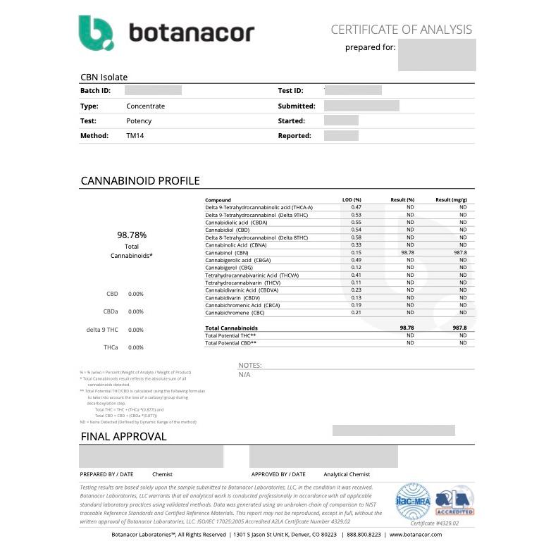 CBN パウダー 1g 1000mg CBN99% アイソレート 高濃度 リキッド ワックス CBD ハーブ シャッター skew スキュー :skew-cbn-powder3:Leep ...