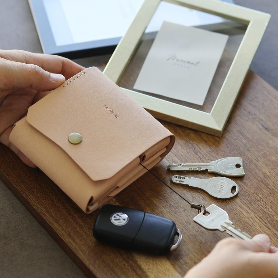 財布として使えるキーケース スマートキー対応 LF-027 ヌメ革ALL スマートキーが入る財布 軽いキーケース : 革製品通販Le-freem - 通販 - Yahoo!ショッピング
