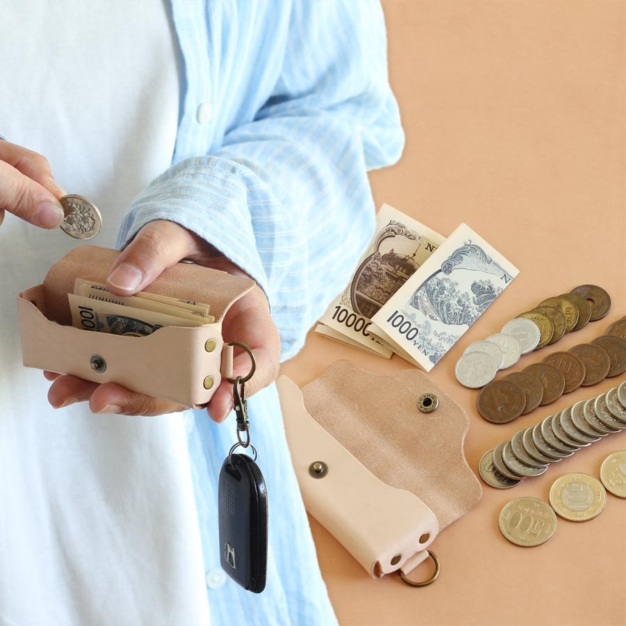 ボックス型 コインケース LF-035 ヌメ革ALL コンパクト キーホルダー レザー ヌメ革 小銭入れ 革小物 本革 革 皮 革製品 タンニン鞣し : 革製品通販Le-freem - 通販 ...