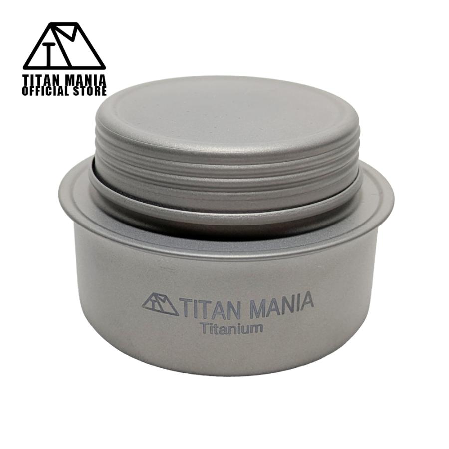 TITAN MANIA チタンマニア アルコールストーブ 蓋付き チタン製 ソロキャンプ 超軽量 頑丈 アルコールバーナー ポータブル アルコールランプ 調理器具 : Legare ...