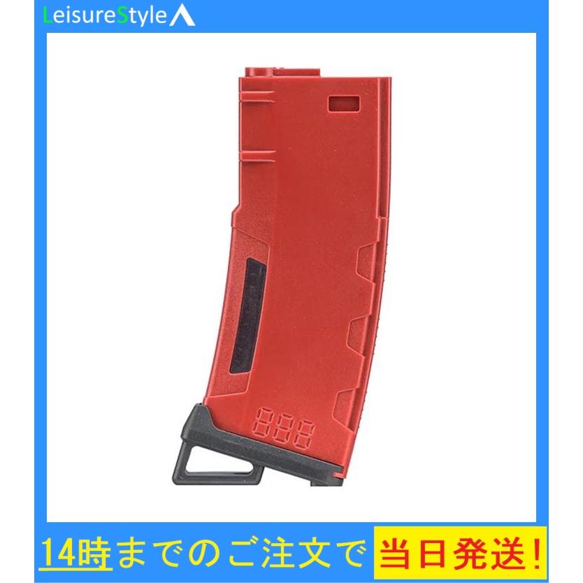 LANCER TACTICAL 130 Round High Speed Mid-Cap Magazine マガジン 130連 RED ...