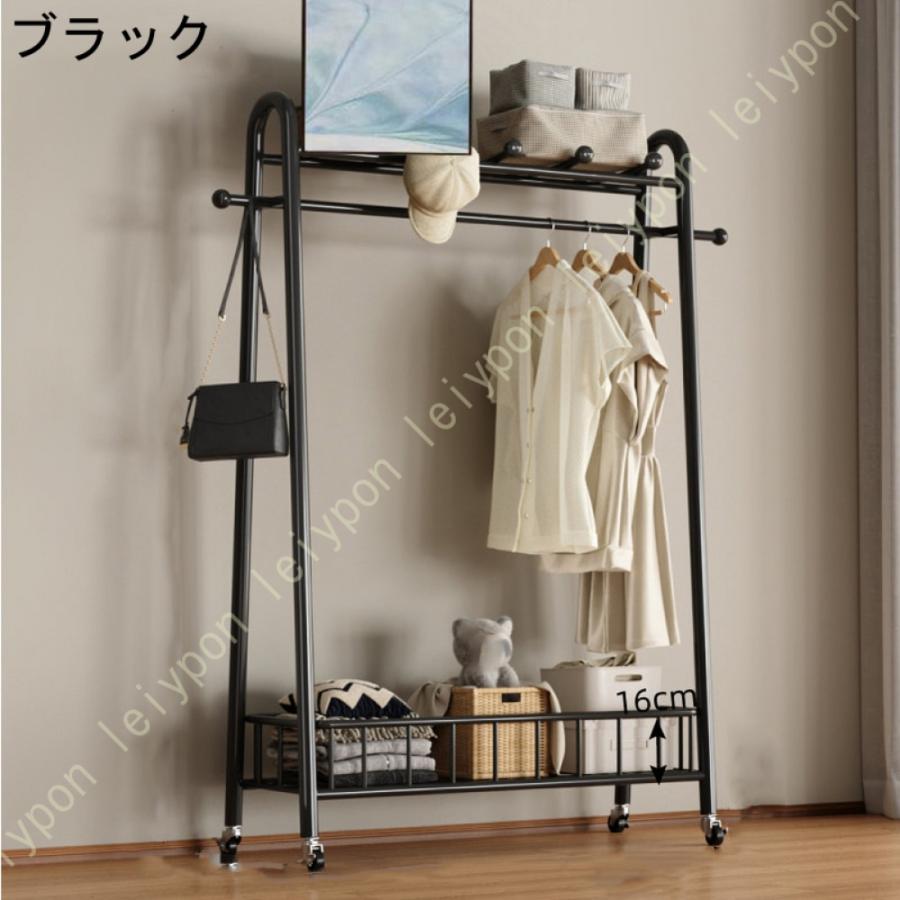 ハンガーラック 棚 キャスター 付き 便利グッズ 一人暮らし 部屋 リビング 玄関 ベランダ 模様替え ナチュラル インテリア ホーム収納家具 衣類収納 : leiypon - 通販 ...