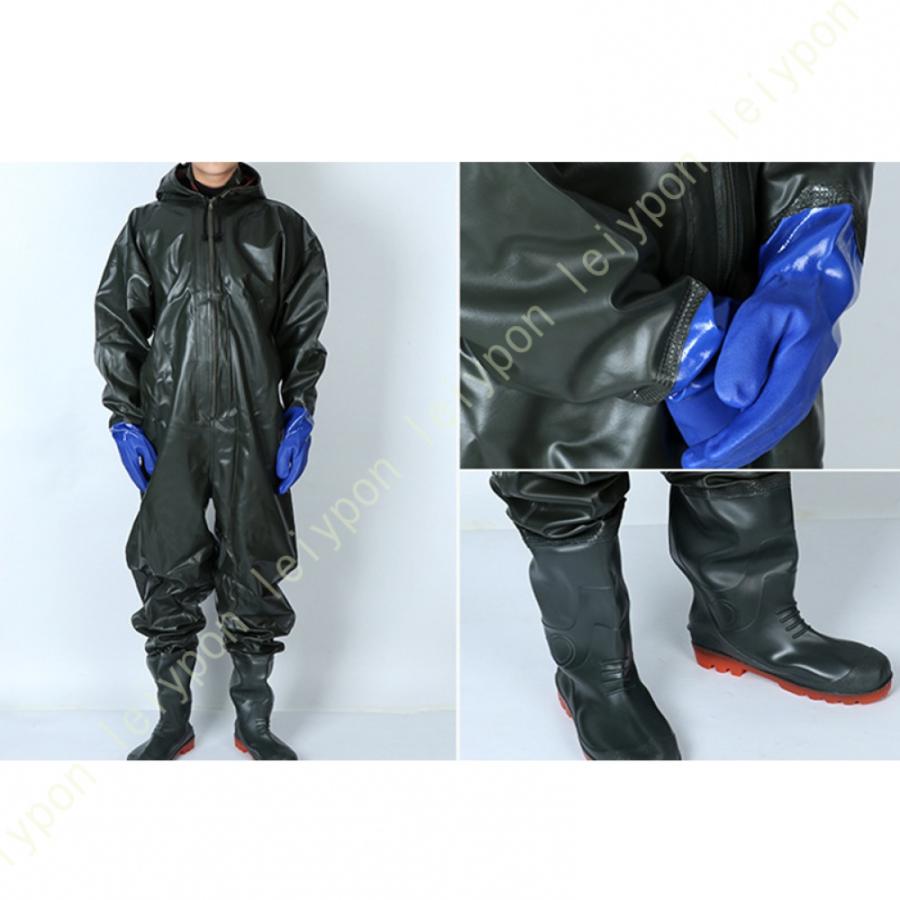 ウェーダー 胴長 ストッキングウェーダー 胴長靴 全身 釣り 長靴 PVCウェーダー 防水つなぎ 防水ずぼん 釣りスーツ フード付き ラジアルソール 清掃 作業靴 : 3zw-bhn ...