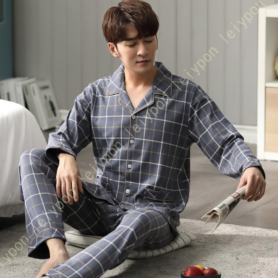 パジャマ メンズ 綿 薄手 柔らかい 快適 上下セット 長袖 ストライプ 春 夏 秋 前開き 春夏秋 寝巻き 春 夏 秋 男性用パジャマ 夏 秋 部屋着 通年用 :5fT-7l3-KXPP ...
