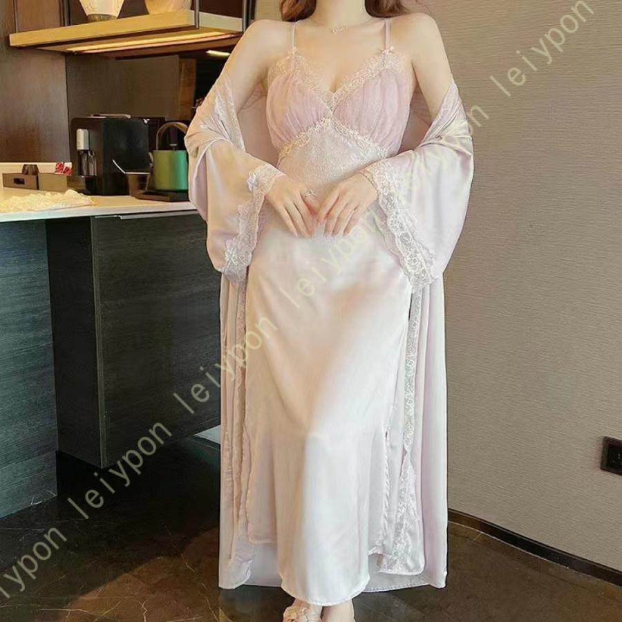 ネグリジェセクシーロングスリップ下着サテンパジャマスリップランジェリーナイトウェアセクシーネグリジェシルクドレス ホワイト 調整可能 : leiypon - 通販 - Yahoo!ショッピング