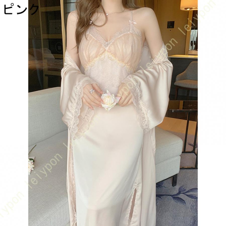 ネグリジェセクシーロングスリップ下着サテンパジャマスリップランジェリーナイトウェアセクシーネグリジェシルクドレス ホワイト 調整可能 : leiypon - 通販 - Yahoo!ショッピング