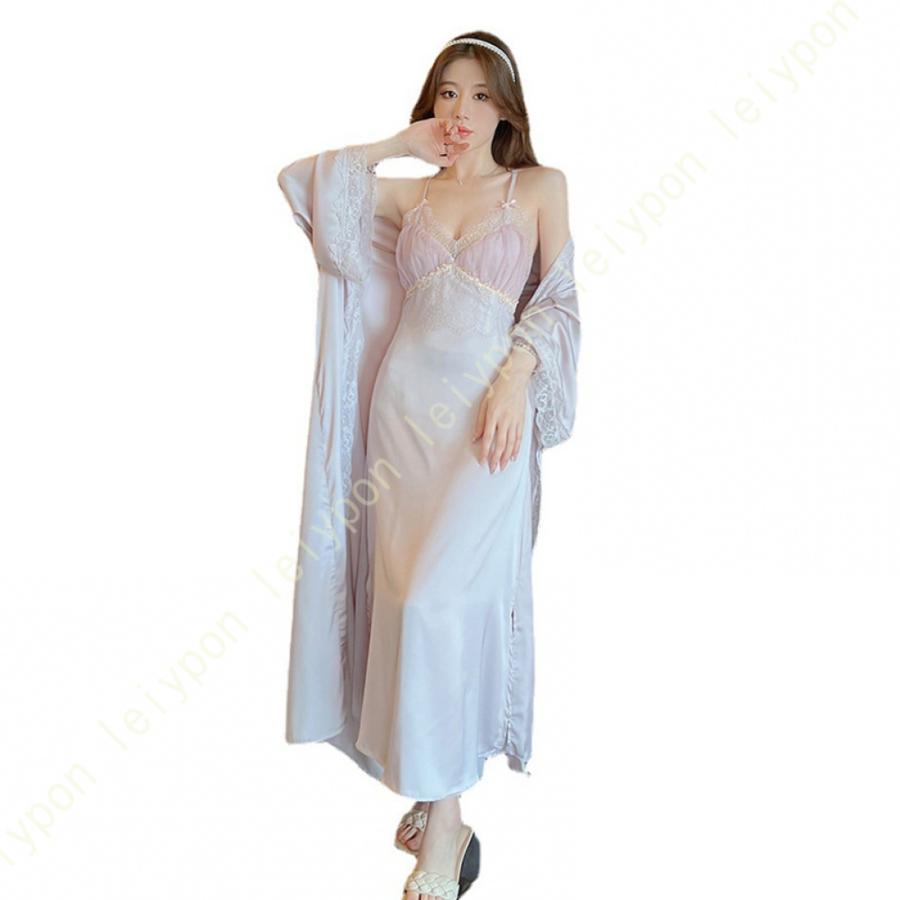 ネグリジェセクシーロングスリップ下着サテンパジャマスリップランジェリーナイトウェアセクシーネグリジェシルクドレス ホワイト 調整可能 :5fT-7l3-T8PR:leiypon - 通販 ...