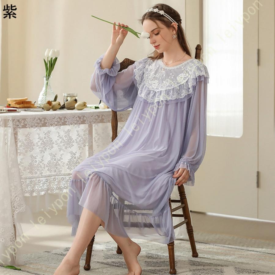 ネグリジェ 姫系 お嬢様 プリンセス レース リボン ふわふわ セクシー ゆったり レトロ 宮廷スタイル キャミソール ルームウェア 春 夏 秋 姫系 プリンセス : 5ft-7l3-t8x8 ...