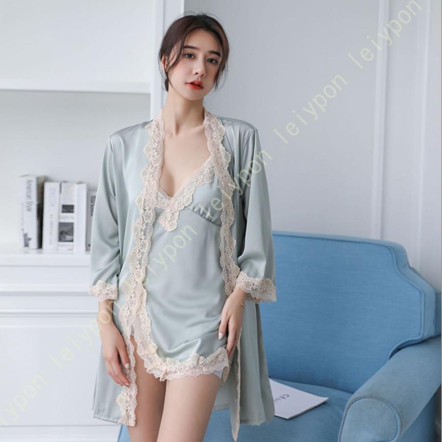 プリンセス ネグリジェ キャミソール ガウン 2点 セット レース レディース ナイトウェア 部屋着 寝間着 涼しい 無地 大人 おしゃれ 冷え対策 防寒 保温 : 5ft-7l3-txr ...