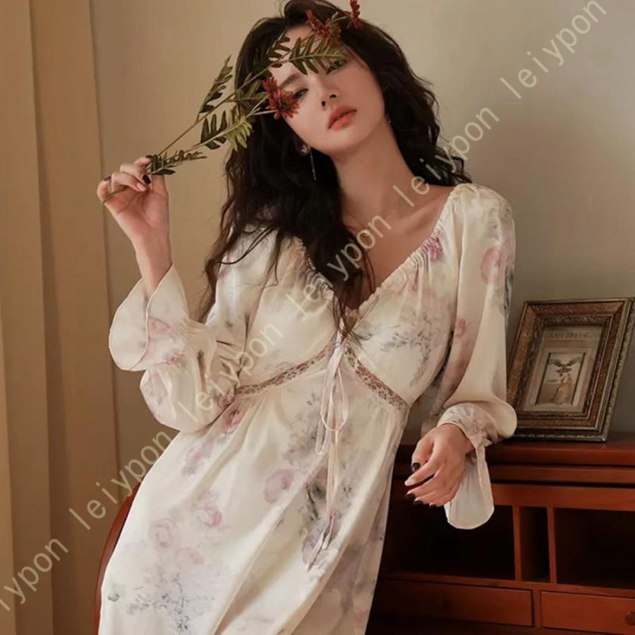 パジャマ ワンピース 前開き シルク ルームウェア 大人 セクシー シャツパジャマ ナイトウェア 薄手 冷感 吸汗 通気 速乾 肌に優しい 部屋着 寝巻き :5fT-7l3-TZH2 ...