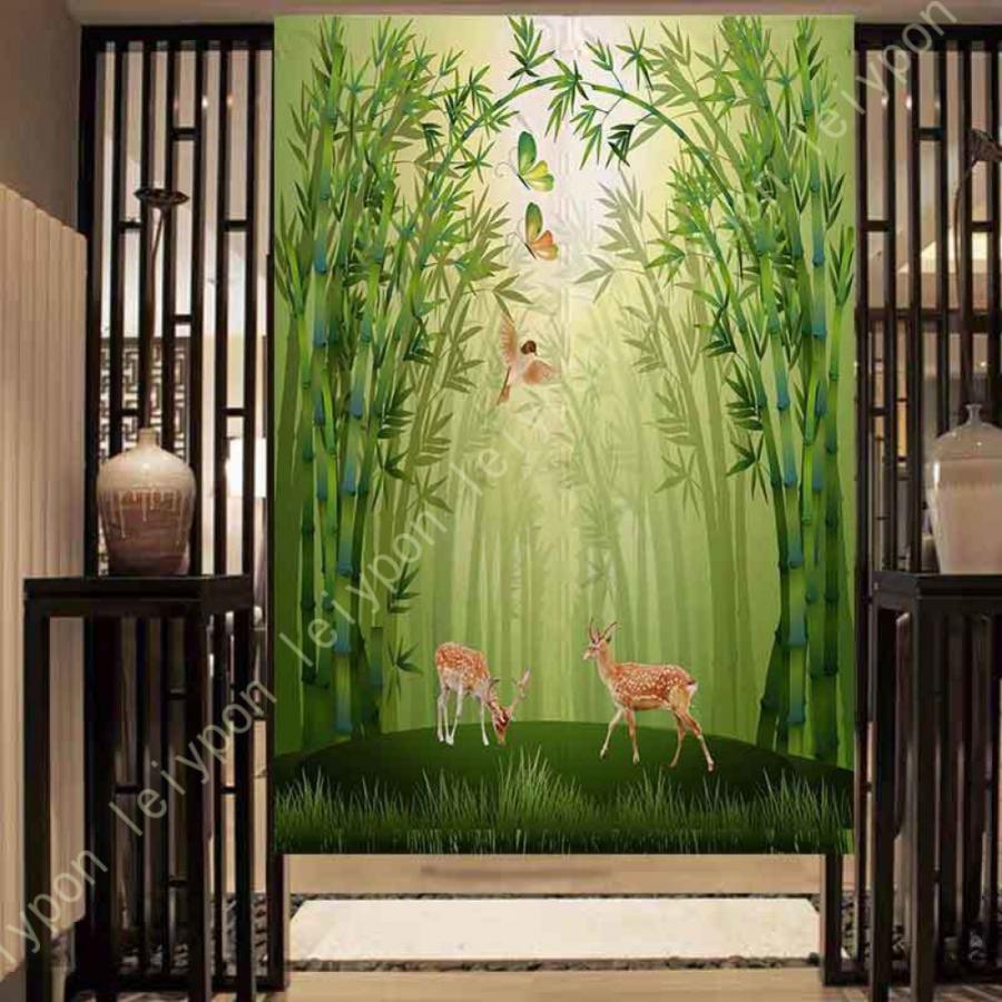 のれん おしゃれ 幅100 85*160cn 風をふさぐ バンブー 90％遮光 半間幅 ロングカーテン お部屋 置物 かわいい 厚手 廊下 ドアカーテン エレガント : leiypon ...