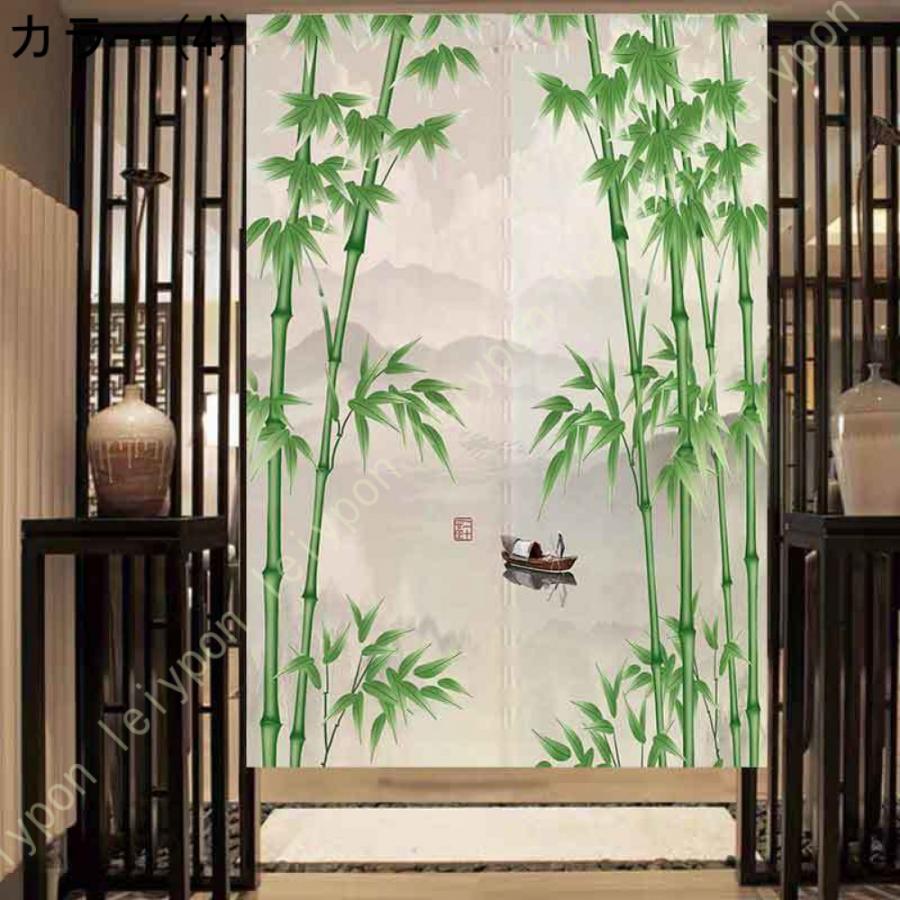 のれん おしゃれ 幅100 85*160cn 風をふさぐ バンブー 90％遮光 半間幅 ロングカーテン お部屋 置物 かわいい 厚手 廊下 ドアカーテン エレガント : leiypon ...