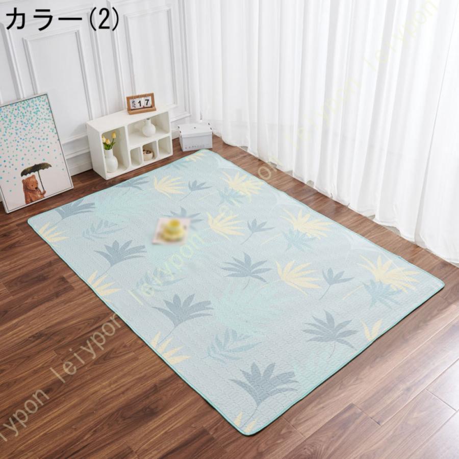 ラグ マット 洗える キルトコットンラグ カーペット 夏用 北欧 おしゃれ 綿 100％ キルティング 滑り止め 長方形 シンプル カーペット 対応 センターラグ :8bC-n5x-FSDX ...